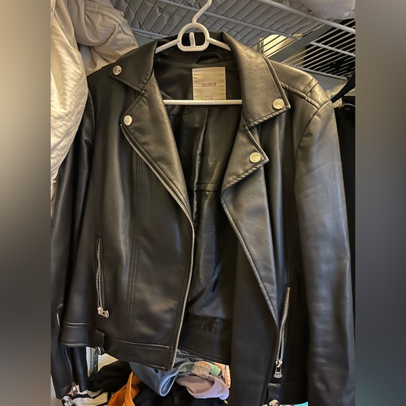 Pull&Bear | Jackets & Coats | Pull Bear Black Leather Jacket | Poshmark
